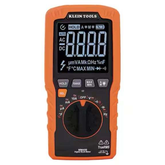 Klein Tools 600 Volt Slim Digital Multimeter, TRMS Auto-Ranging with ...