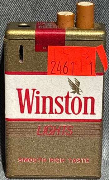 Winston Lights Cigarette Pack-Style Flip Top Lighter, 3” Tall - Metzger ...