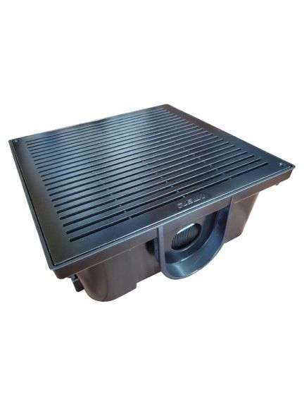 RELN - 13 in. x 5 in. Square Low Profile Drainage Plastic Catch Basin ...