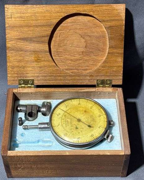 Dial Indicator in Wood Case 5.5”x3”x3.5” - Metzger Property Services, LLC