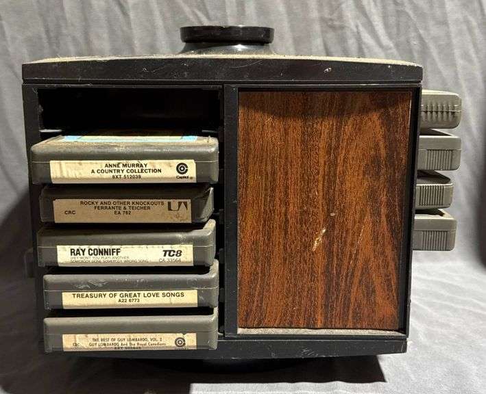 8-Track Tape Holder with Assorted Tapes and Space Shuttle Mission Patch - Metzger Property ...