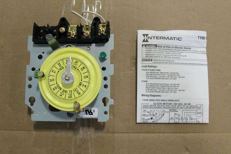 INTERMATIC - T100 Series 40 Amp 24-Hour Mechanical Mechanism with ...