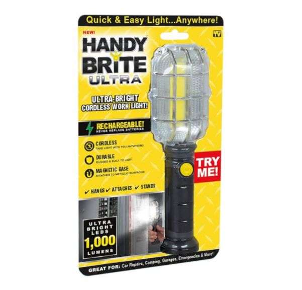 Ontel Handy Brite Ultra-Bright Cordless LED Rechargeable Work Light ...