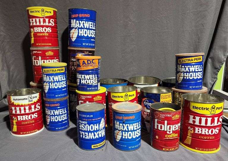 Metal Coffee Cans and Plastic Containers Included Maxwell House ...
