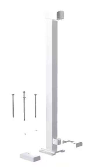 PEAK Aluminum Railing 36 in. H x 4-11/16 in. W White Aluminum Deck ...