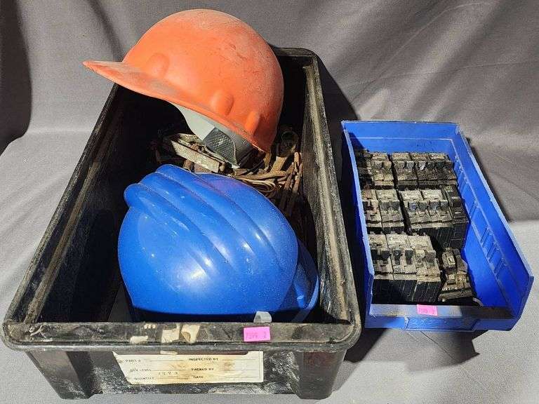 Electrical Breakers, Hard Hats, and Tools in Storage Bins - Metzger ...