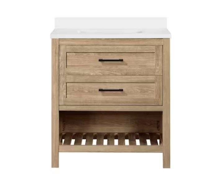 Home Decorators Collection Autumn 30 in. Single Sink Weathered Tan Bath ...