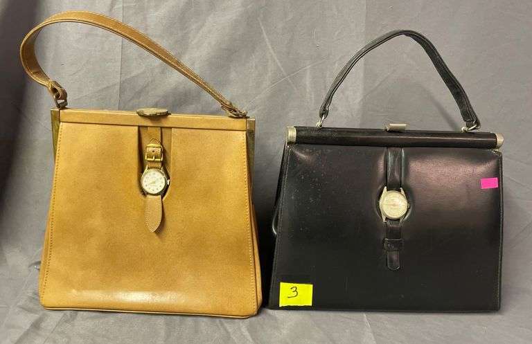 Handbags With Watch Clasp Closures by Empress and Genuine Leather Lined ...