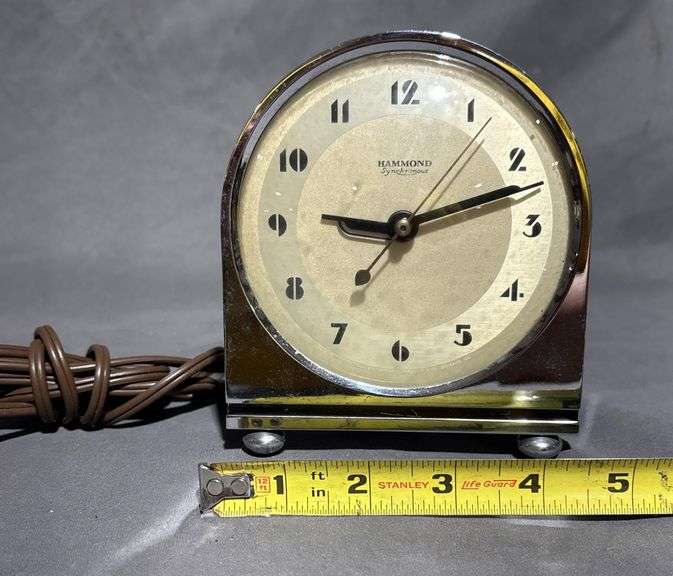 Hammond Synchronous Electric Clock with Chrome Trim, 5 Inches Wide, 6 ...