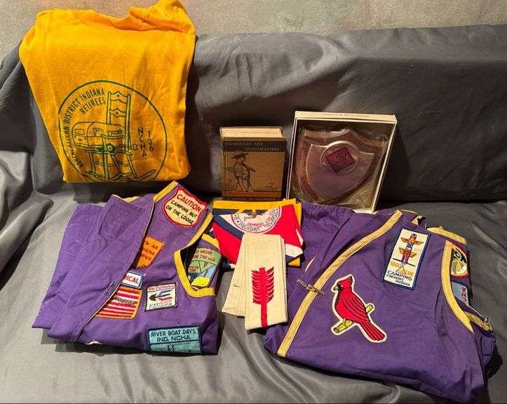 Boy Scouts and Camping Memorabilia Collection with Handbook, Uniforms ...