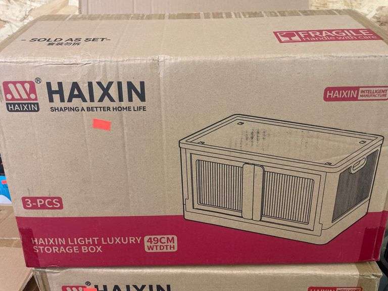 Haixin Light Luxury Storage Box, 3-Piece, 49 cm Width - Metzger ...