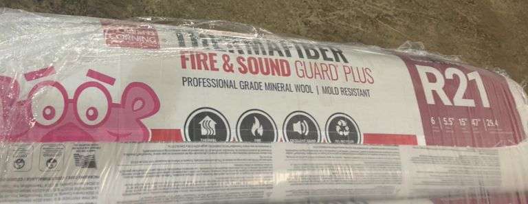 Owens Corning 15 in. x 47 in. R21 Thermafiber Fire and Sound Guard Plus ...