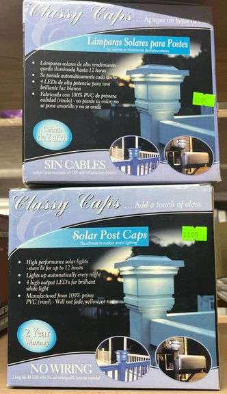 Classy Caps Solar Post Caps with LED Lighting - Metzger Property ...