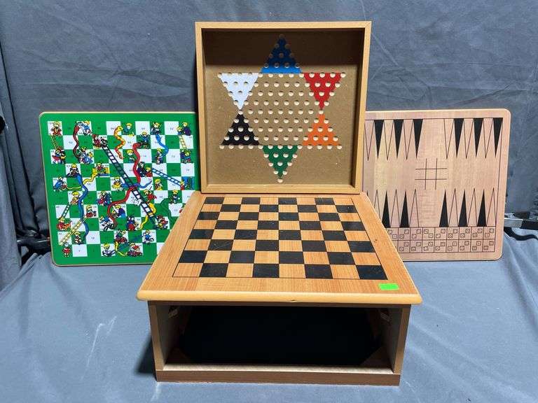 Multi-Game Board Box with Interchangeable Panels - Metzger Property ...