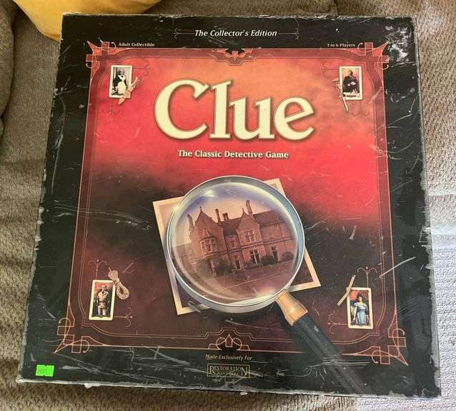 Clue The Classic Detective Game Collector’s Edition by Hasbro - Metzger ...