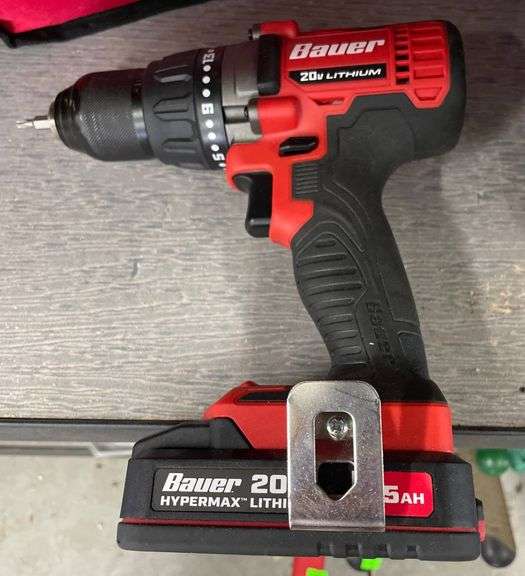Bauer 20V Brushless 1/2-In. Drill/Driver with Battery, Charger, and Bag ...