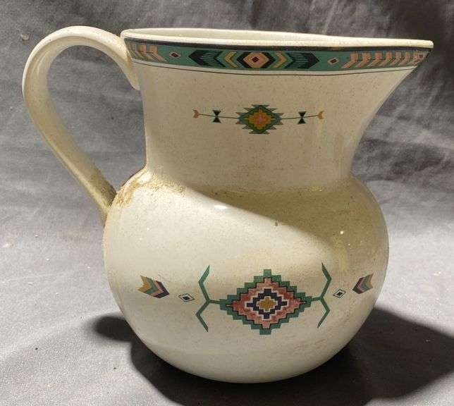 Signature Housewares Pitcher with Geometric Pattern - Metzger Property ...