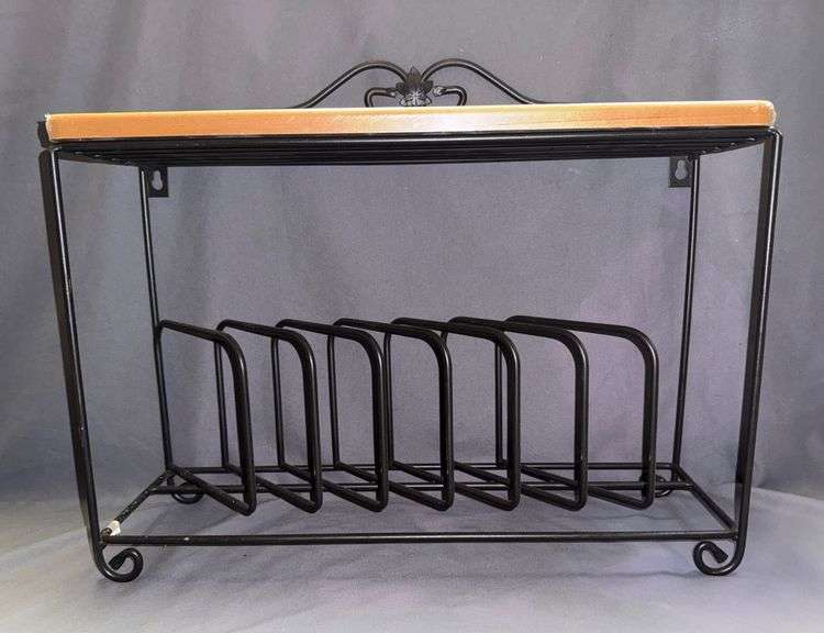 Longaberger Countertop Plate Rack with Removable Rectangular Wood Top ...