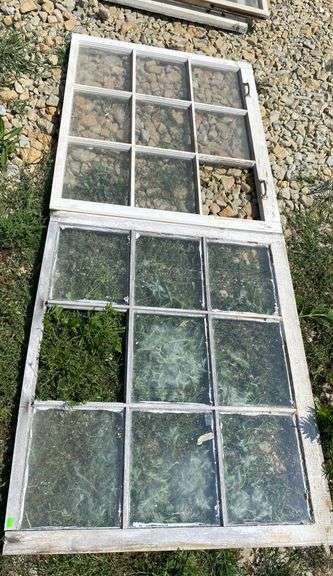 2 Multi-Pane Window Frames With Broken Panes 34”x40” - Metzger Property ...