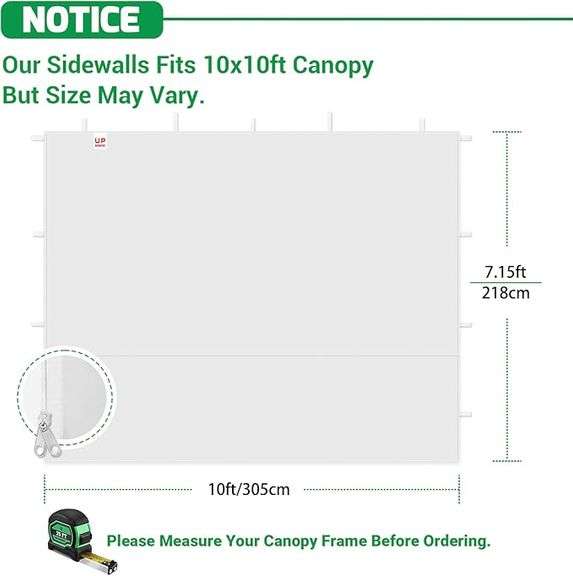 ACEPIC - Instant Canopy Tent SideWalls for 7x10 FT Pop Up Canopy ...