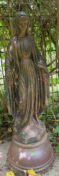 Stone Religious Statue, 42” Tall - Metzger Property Services, LLC