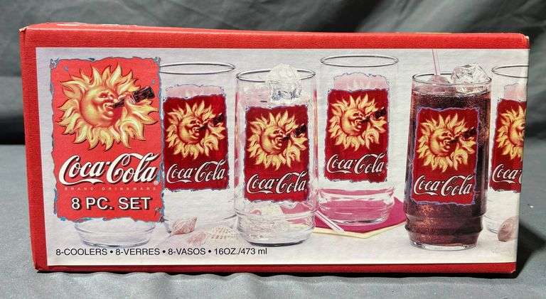 Coca-Cola 8-Piece Beverage Glassware Set by Indiana Glass - Metzger ...