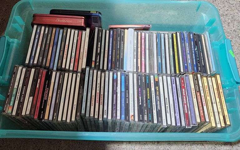 Music CDs and Miscellaneous Media in Plastic Storage Bin - Metzger ...