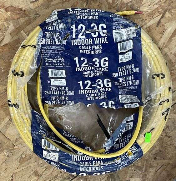 250-Foot Roll of 12/3 Type NM-B Indoor Electrical Wire - Metzger ...