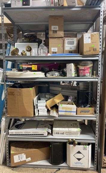 Metal Shelf Unit with Five Tiers (contents on shelving are not included ...