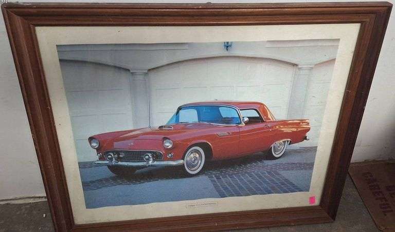 Framed Artwork and Prints Including Portraits and a Classic Car Print ...