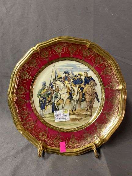 Porcelain Plate Depicting Napoleon and Officers by SJT Bavaria, 10 ...