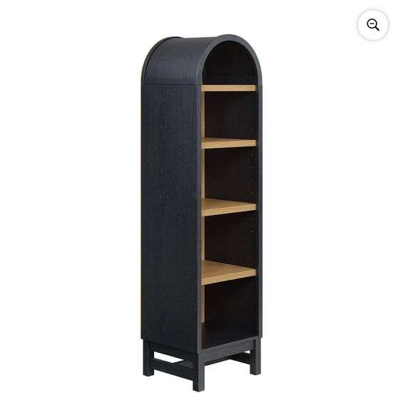 Better Homes & Gardens Juliet Narrow Arch Bookcase, Rich Black Finish ...
