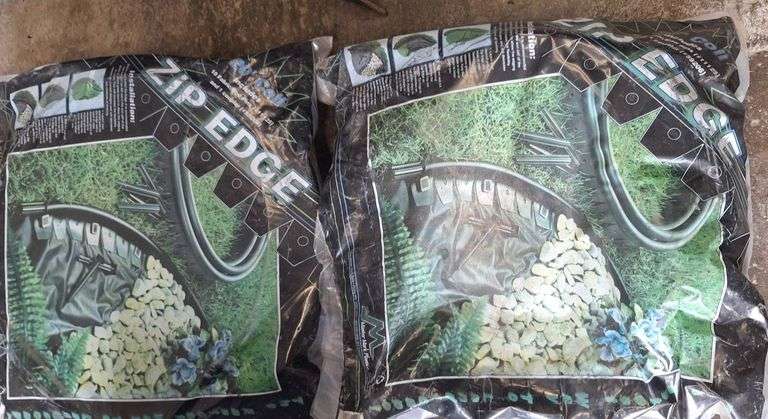 Two Rolls of Zip Edge 20′ Landscape Edging with Pins and Coupler ...