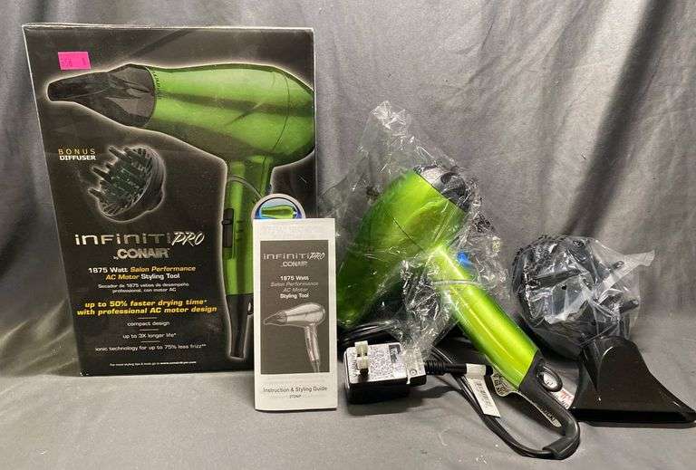 Infiniti Pro Conair Hair Dryer with Attachments and Box - Metzger ...