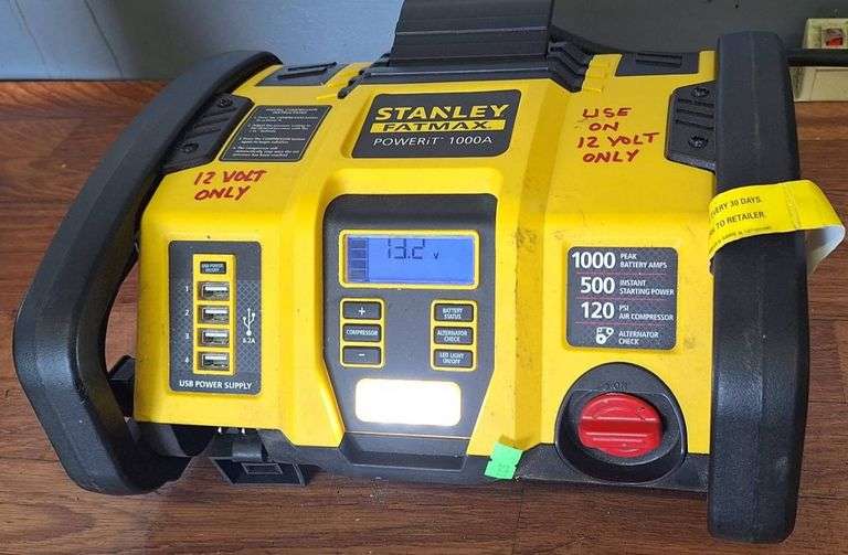 Stanley FatMax 1000A Powerit Jump Starter with 12V Outlets - Metzger ...