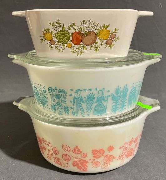 CorningWare and Pyrex Casserole Dishes with Lids, Pink Gooseberry ...
