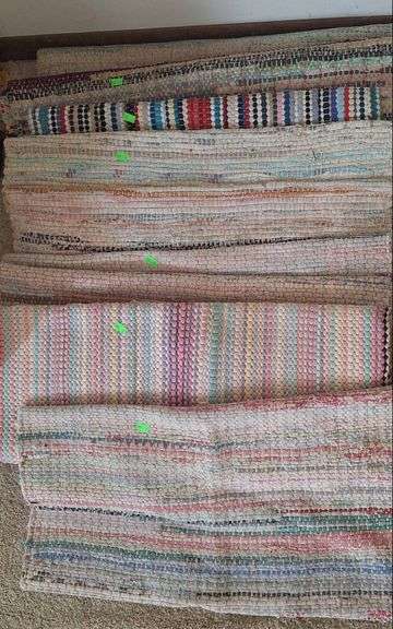 9 Hand Woven Multi-Color Rag Rugs - Metzger Property Services, LLC