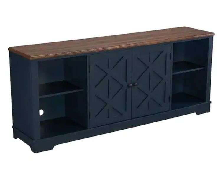 70 in. Navy TV Stand for TVs Upto 78 in. - Metzger Property Services, LLC