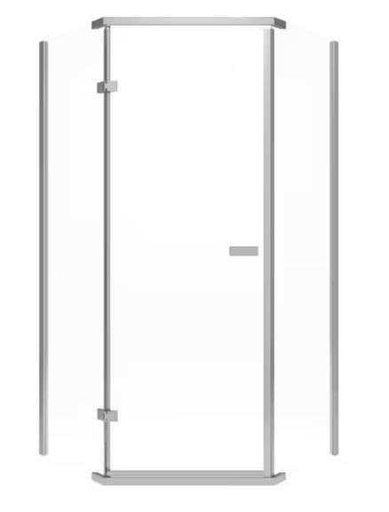 Delta 38 in. W x 72 in. H Neo-Angle Pivot Frameless Corner Shower ...
