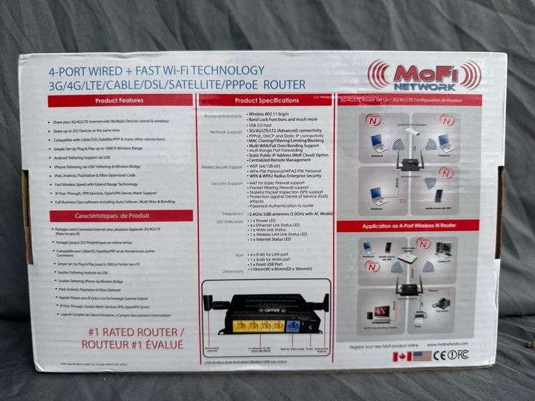 MoFi Network MOFI4500-4GXeLTE V3 4G LTE Router with Accessories ...