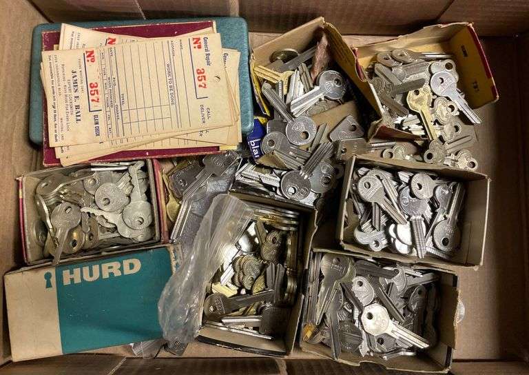 Locksmith Key Inventory with Receipts and Hurd Packaging - Metzger ...