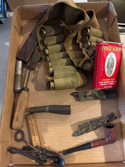 Shucking Peg, Pipe, Tools, Shotgun Shells in Bandolier, and Prince ...