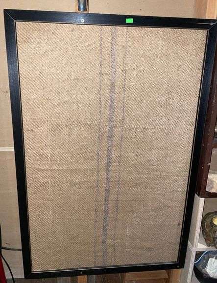 Framed Burlap Panel Thumb Tack Board With Black Frame (Buyer ...