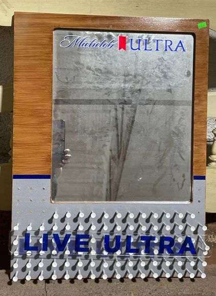 Michelob Ultra Promotional Mirror with Peg Display and ‘Live Ultra ...