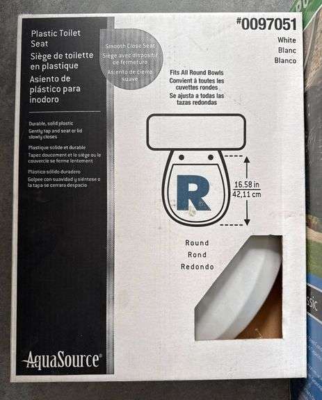 (2) Household Items Including AquaSource Toilet Seat and PostMaster ...