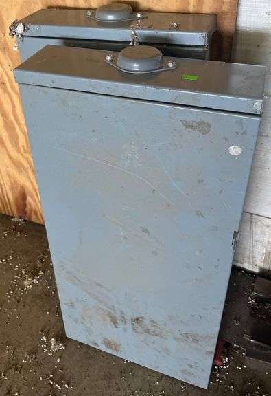 2 Electrical Panel Boxes with Interior Components, 14 3/4×4 1/2×30 1/4 ...