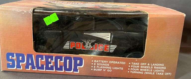 Spacecop Battery-Operated Police Car Toy in Box - Metzger Property ...