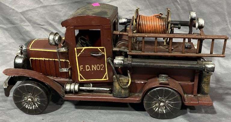 Metal and Resin Fire Truck with F.D. No. 2 Detailing - Metzger Property ...