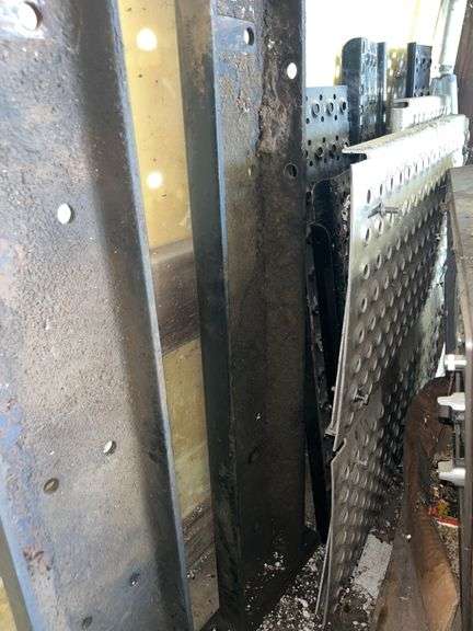 Metal Catwalk Components with Perforated Panels and Industrial Rails ...