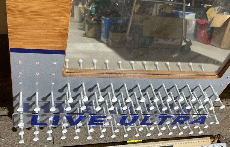 Michelob Ultra Promotional Mirror with Peg Display and ‘Live Ultra ...